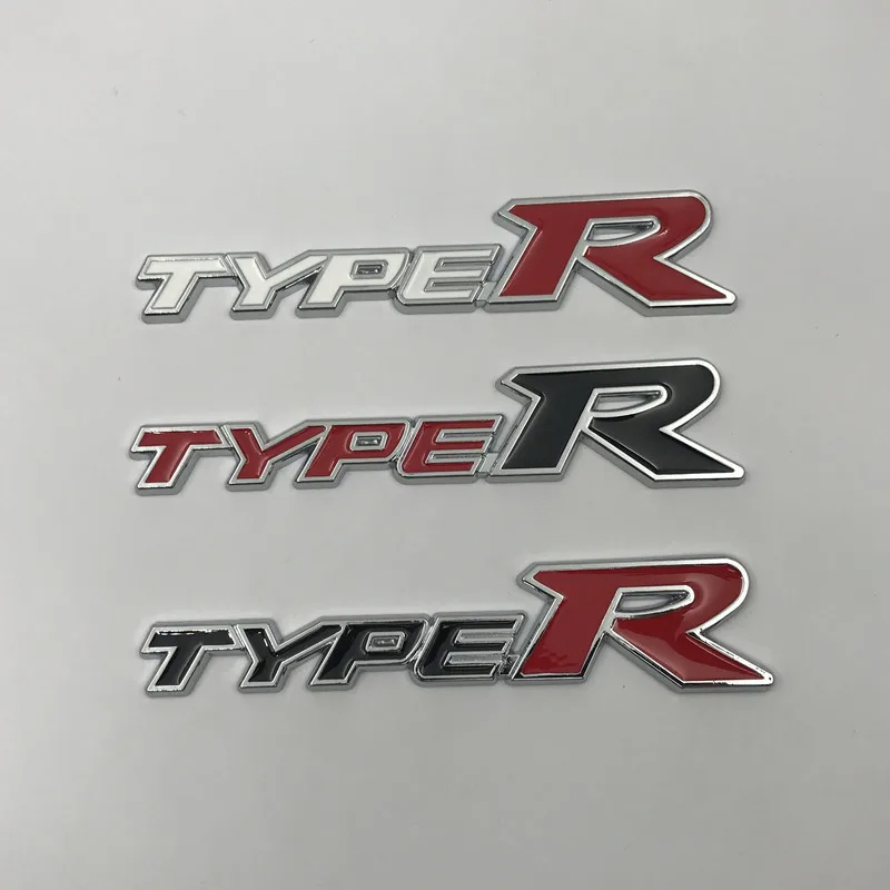 3D Metal Type R Logo Letters Car Trunk Emblem Badge Decal For Honda ...
