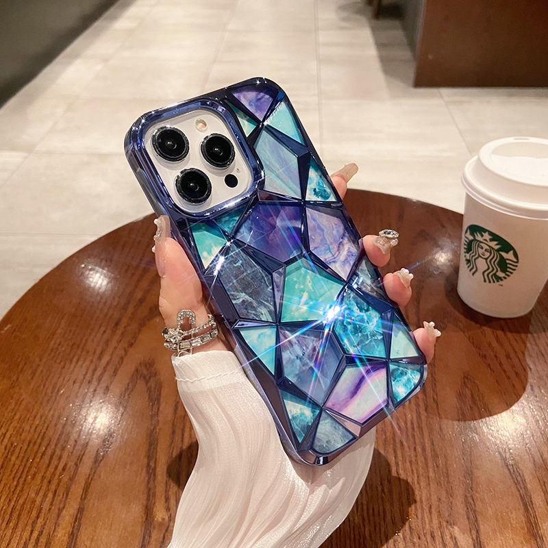 Luxury marble plated phone case for iphone 15 Pro Max 11 12 13 14 pro ...