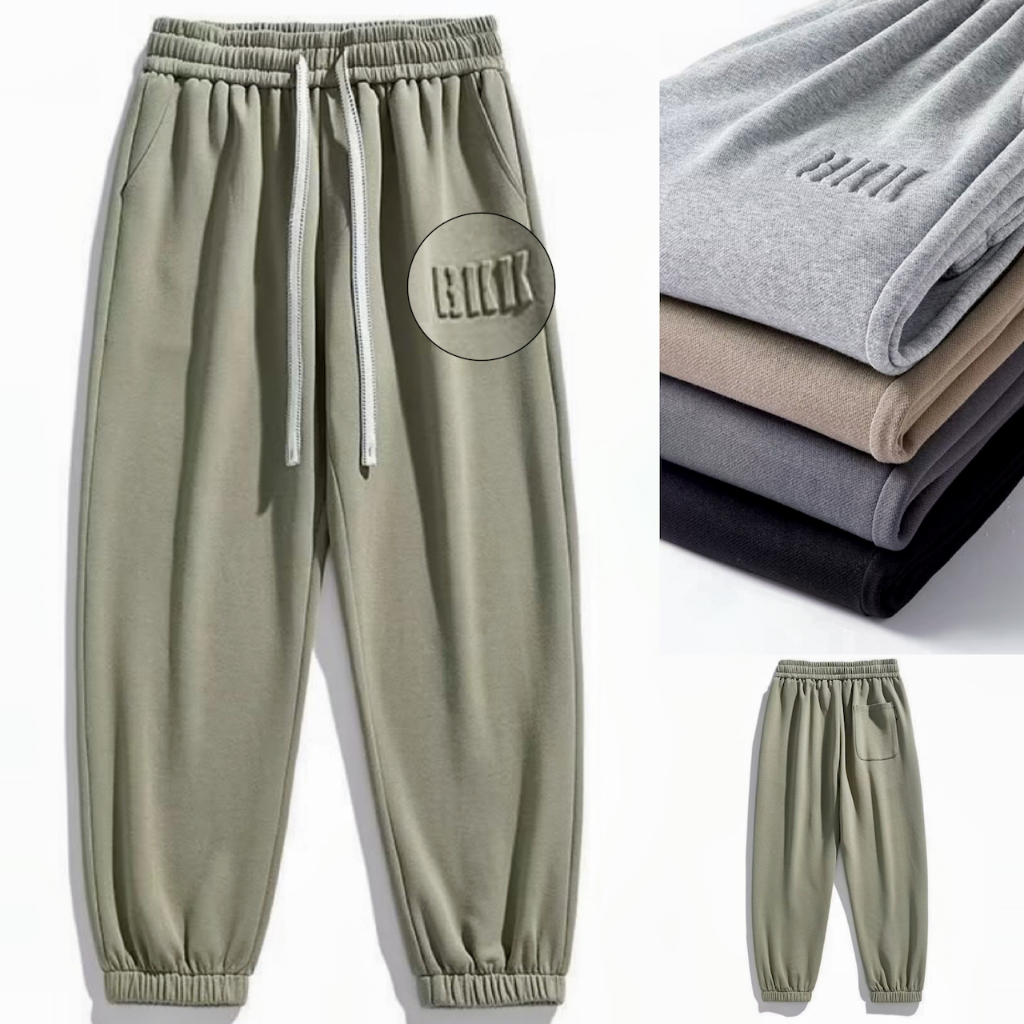 【4Color/M-5XL】Jogger Pants Men Plus Size 3D Letter Logo Casual Sport Running Sweatpants Man ...