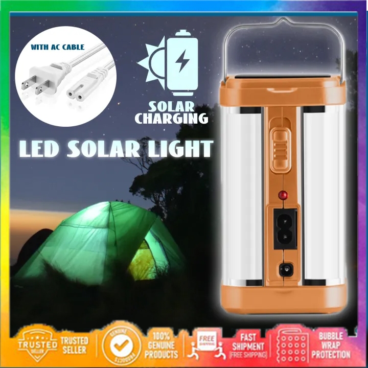 1000W Solar LED Light DC+SOLAR Rechargeable Emergency Light Lantern ...