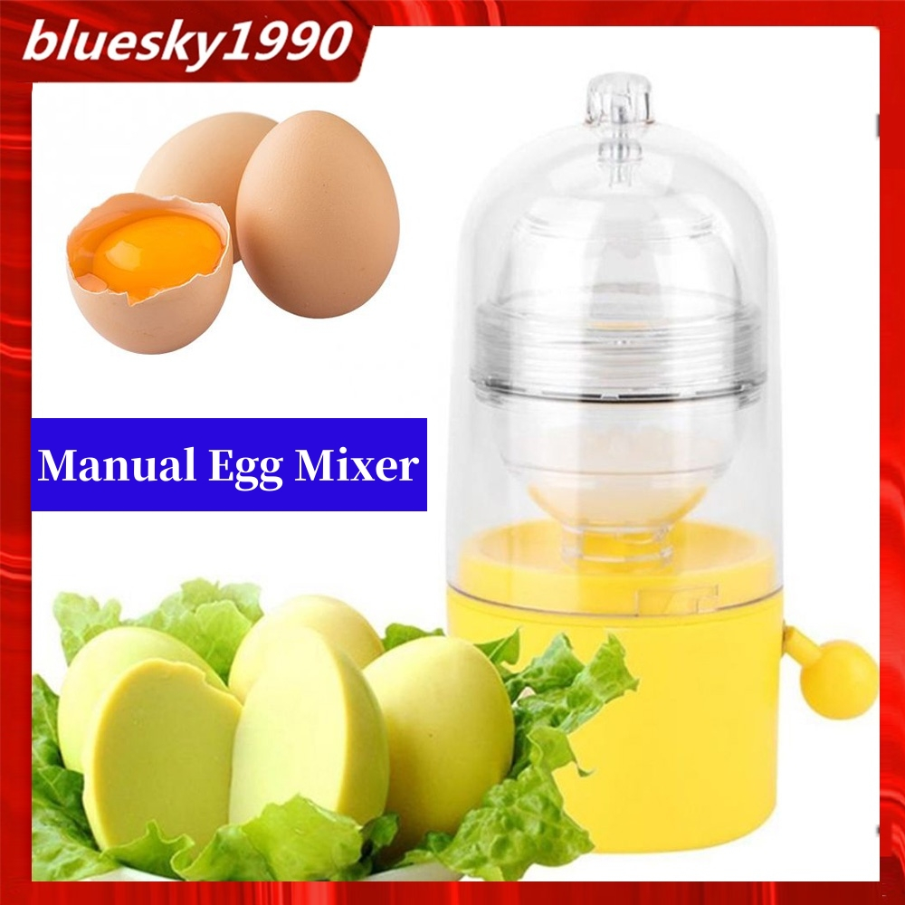 【READY STOCK】Golden Egg Mixer Hand-Operated Egg Shaker Manual Egg White ...