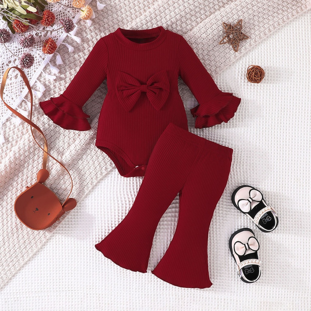 2Pcs Set Baju Budak Perempuan 0-18 Months Newborn Baby Girl Casual ...