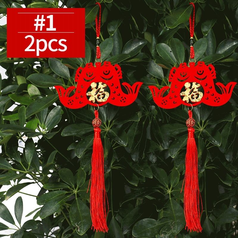Chinese New Year Pendants Potting Decoration Lantern Shape Pendants CNY ...