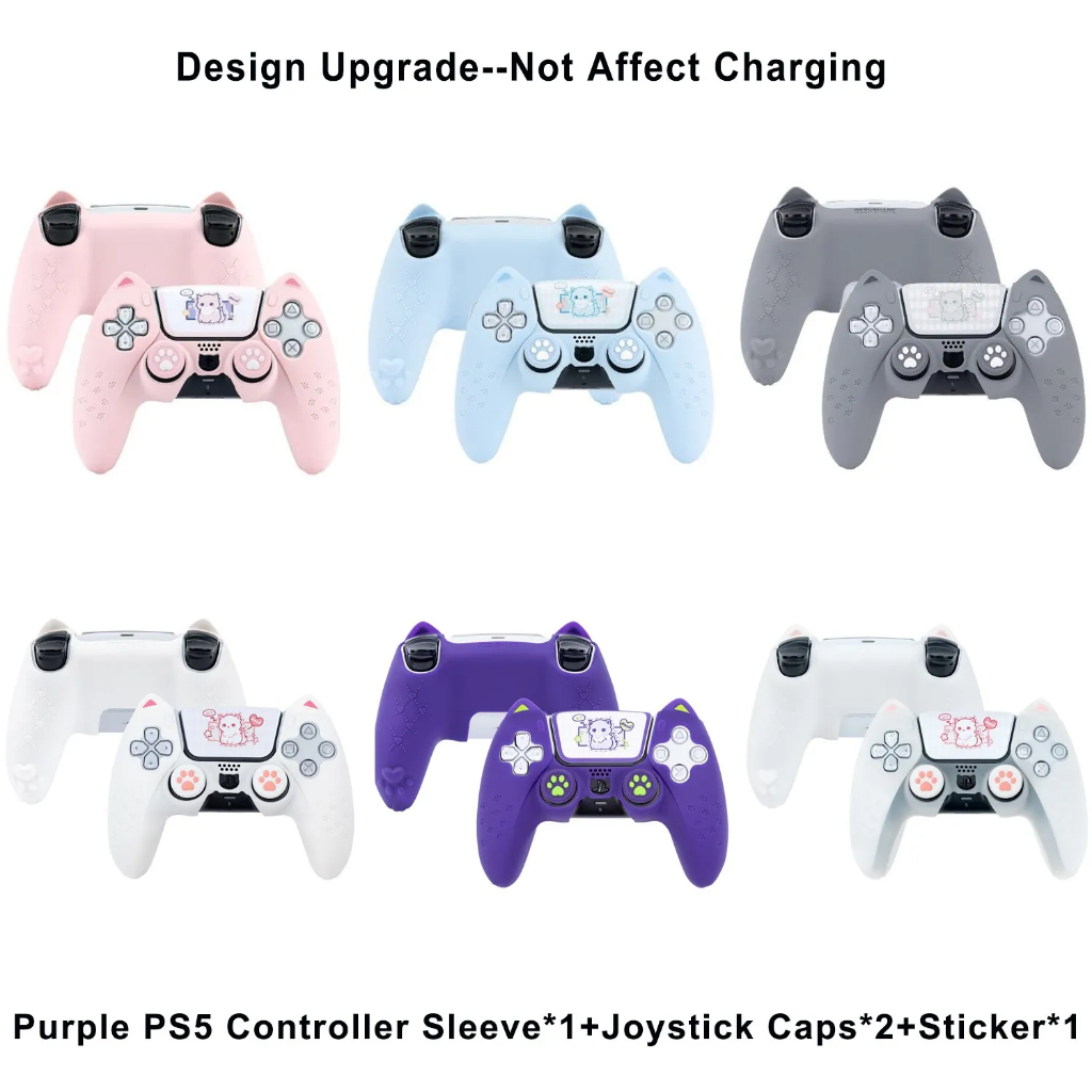GeekShare Protective Sleeve for PS5 Controller Cat Paw Anti-Slip ...