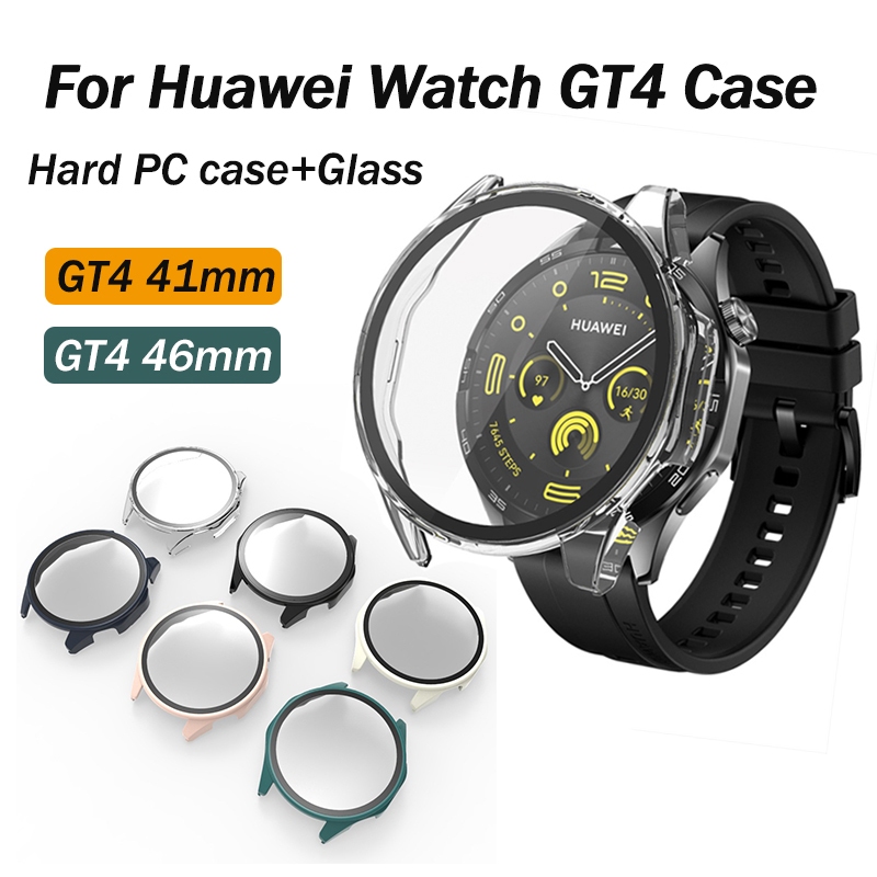 Hard PC Case+Glass Film for Huawei Watch GT4 Protective Cover Bumper ...