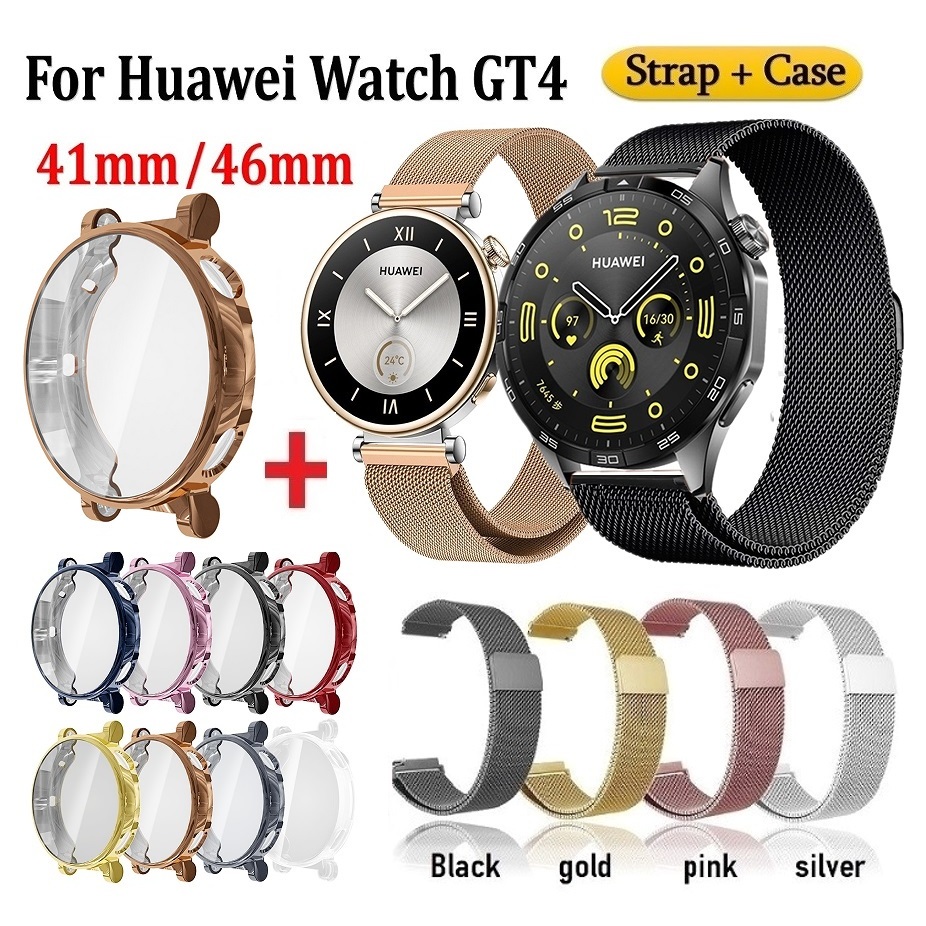 Milanese Strap+Case For Huawei watch GT 4 Strap 46mm Huawei Watch GT 2 ...