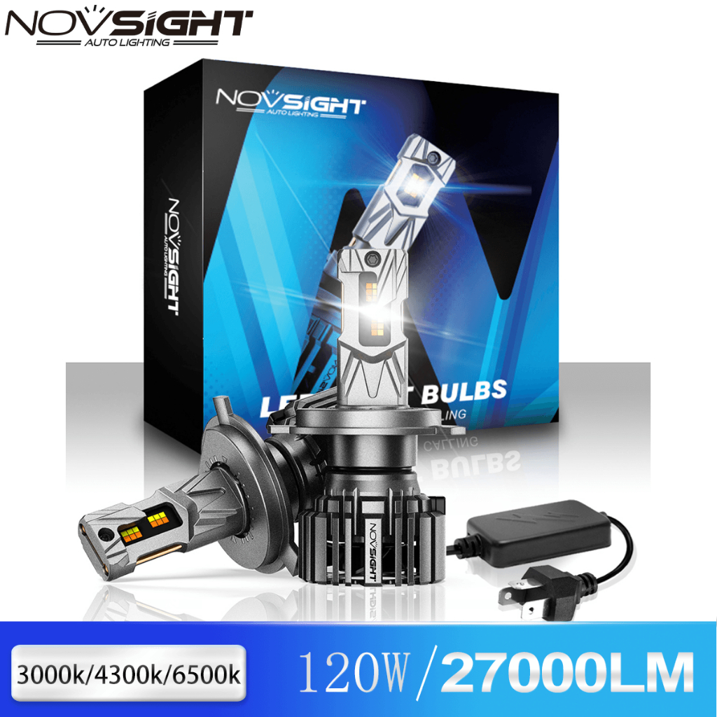 Novsight new N73T three-color LED car lights H11 3000K 4300K 6500K ...