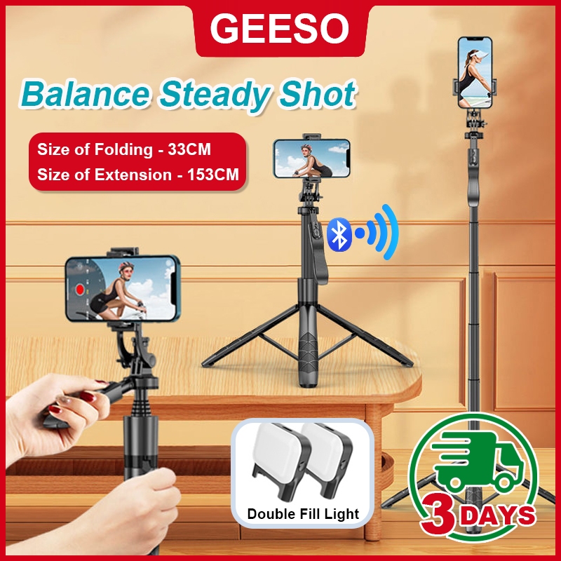 GEESO L16 1530mm Wireless Selfie Stick Tripod Stand Foldable Monopod For Gopro Action Cameras ...