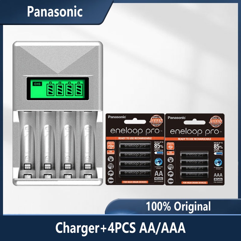 Panasonic eneloop Por AA & AAA 1.2V NI-MH rechargeable battery with 4 ...