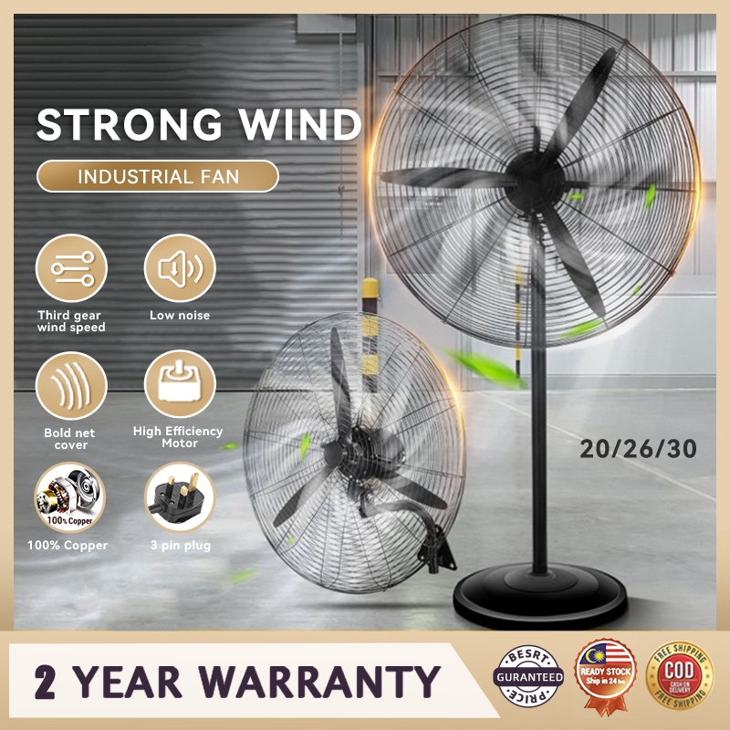 【1 Year Warranty】Industrial Fan Kipas Industri 20/26/30 Inch Heavy Duty ...
