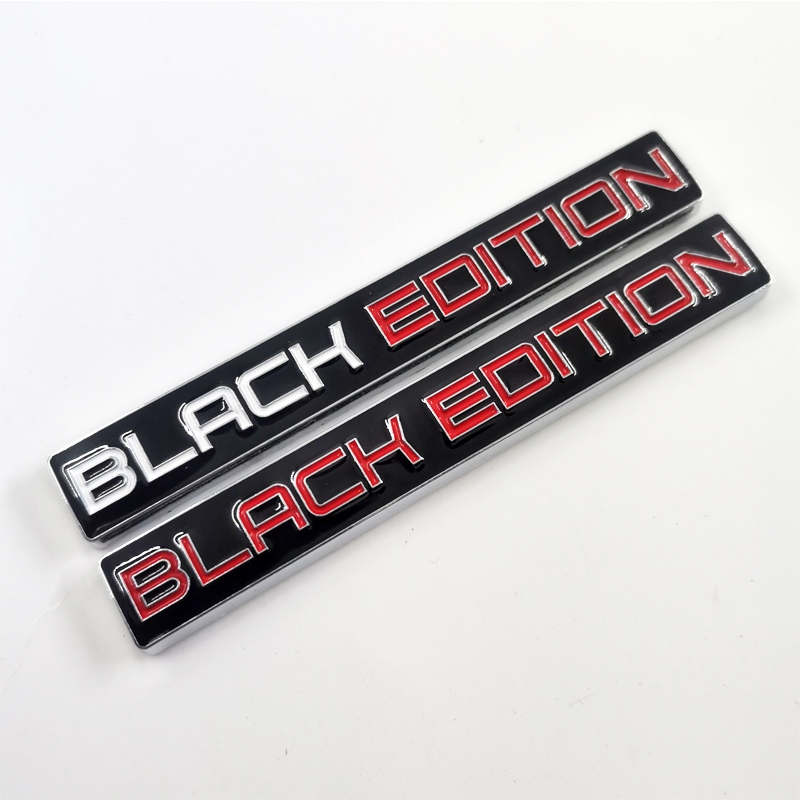 1 x Metal BlLACK EDITION Letter Logo Car Auto Decorative Emblem Badge ...