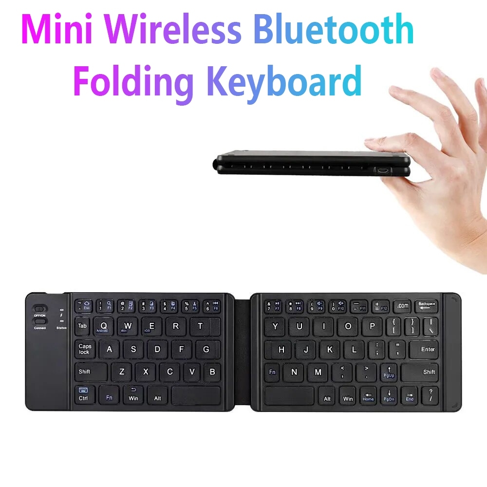 Ultra thin Keyboard Wireless Bluetooth Folding Keyboard Portable ...