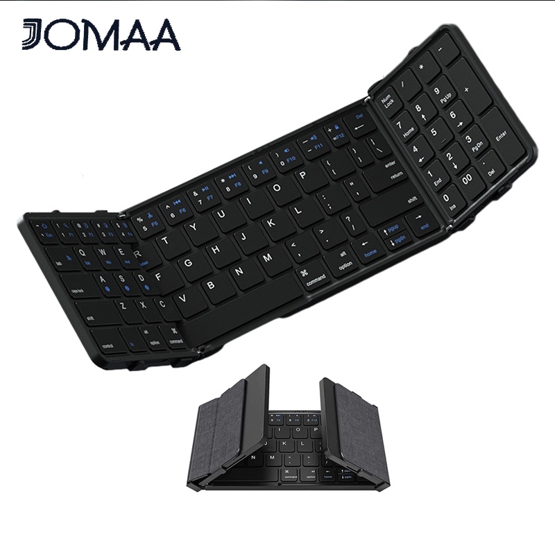 Jomaa Foldable Bluetooth Keyboard with Numeric Keypad Full Size ...