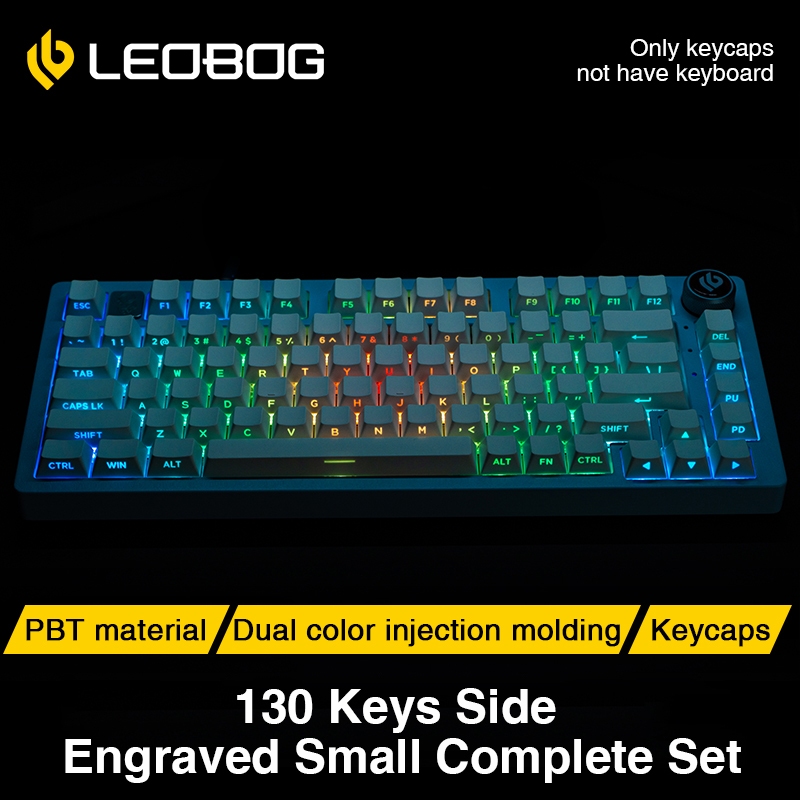 AULA LEOBOG 130 Keys/136 Keys Side Engraved Keycap Original Keycaps PBT ...