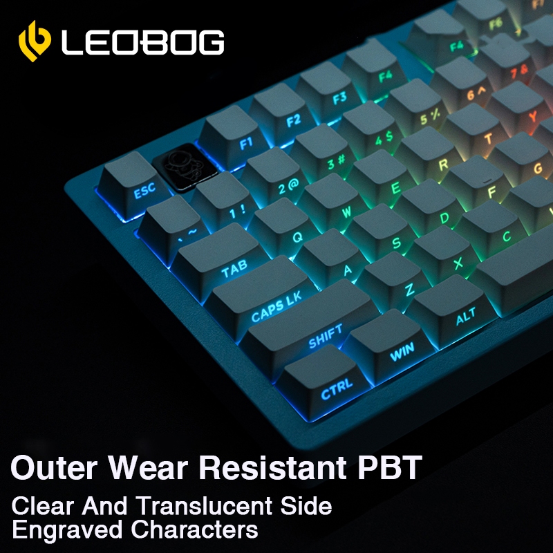 AULA LEOBOG 130 Keys/136 Keys Side Engraved Keycap Original Keycaps PBT ...