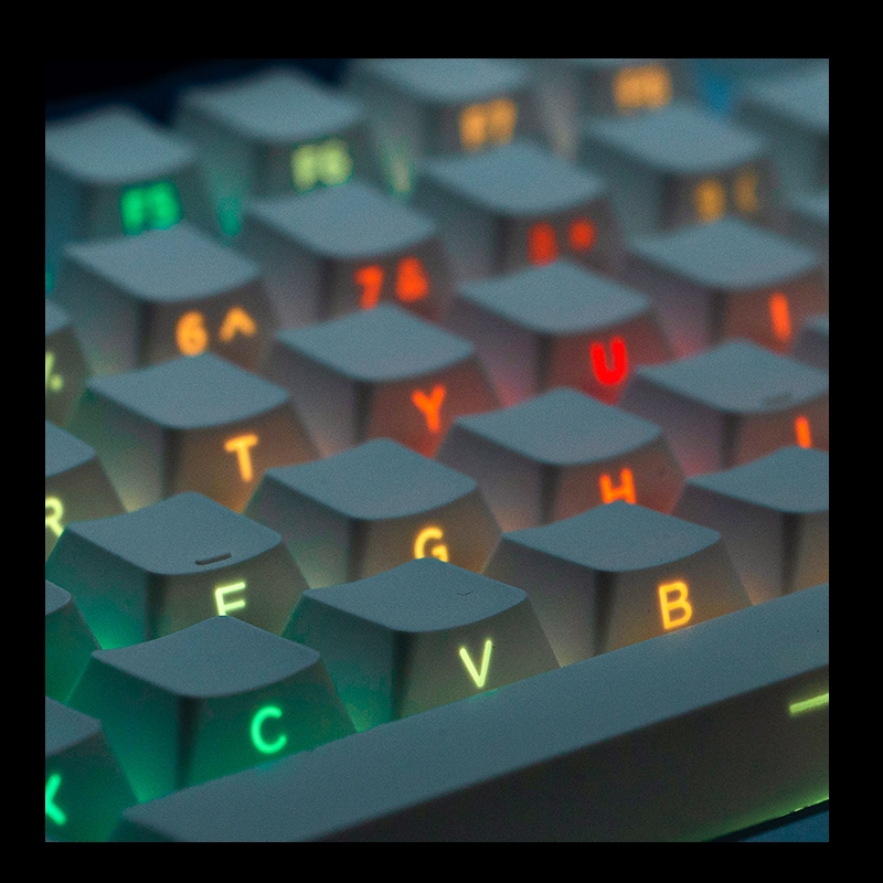 AULA LEOBOG 130 Keys/136 Keys Side Engraved Keycap Original Keycaps PBT ...