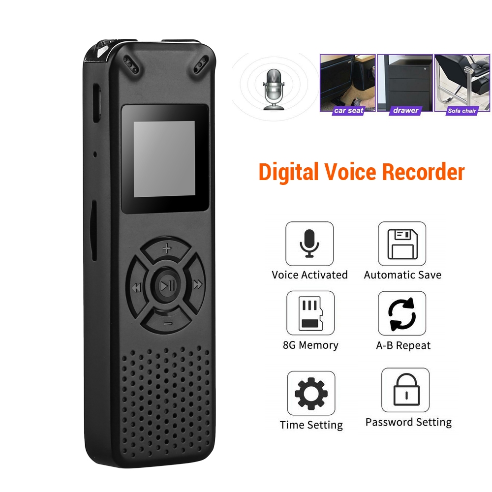 V91 1080P Mini Voice Recorder with Noise Reduction with Back Clip Body ...