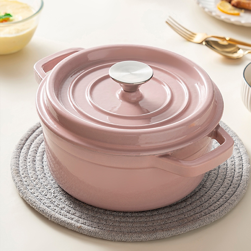 S&S Pink Ceramic Pot 20cm / 24cm Oven Suitable Large Capacity Stock Pot ...