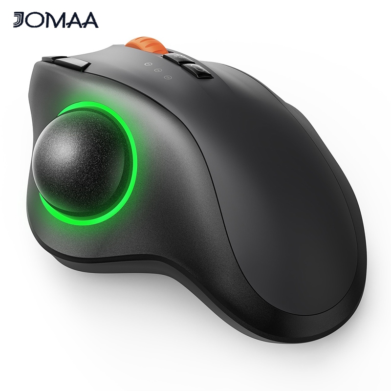jomaa ProtoArc RGB Trackball Wireless Mouse for Computer Office Laptop PC Rechargeable Bluetooth ...