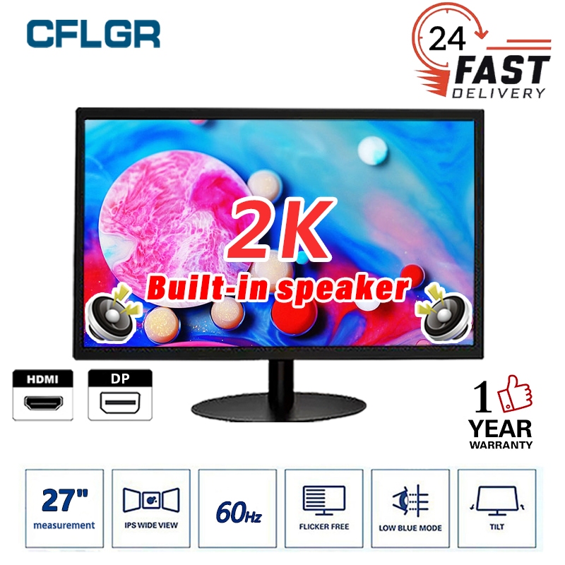 New Monitor LED 27" (computer monitor) with HDMI, DP.60HZ 2K | Shopee ...