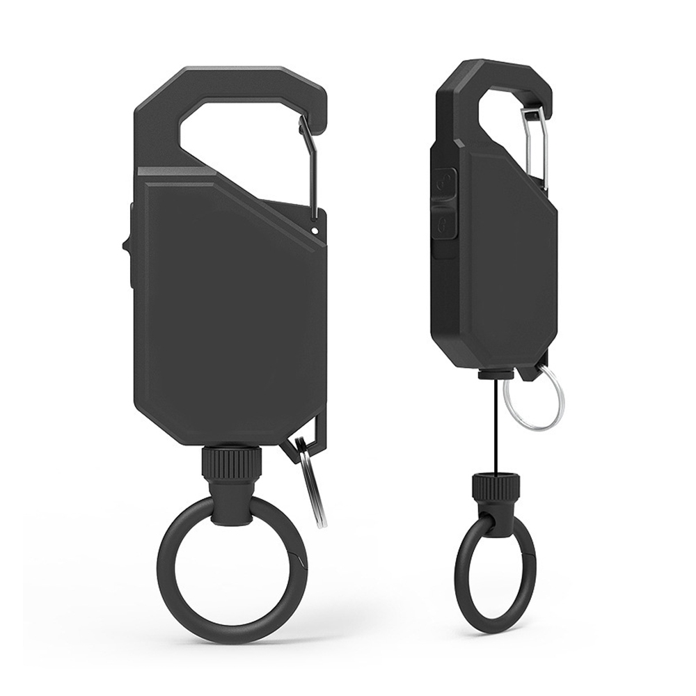 1Pcs Anti-theft Metal Easy-to-pull Buckle Rope Elastic Keychain Sporty ...