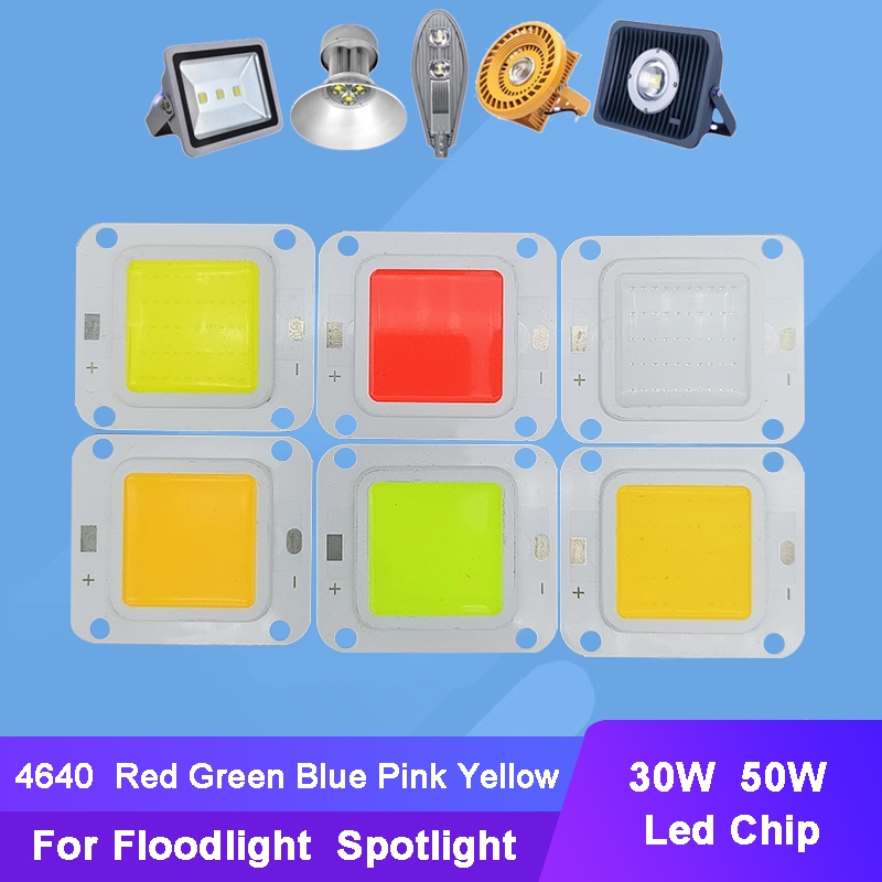 32V 30W 50W Red Green Blue Yellow Pink COB LED Chip for Spotlight ...