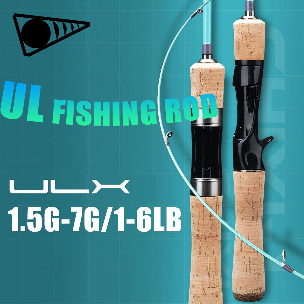 【TRAINFIS】UL Power Fishing Rod 1.35m/1.5m/1.68m/1.8m Solid Carbon Tip ...