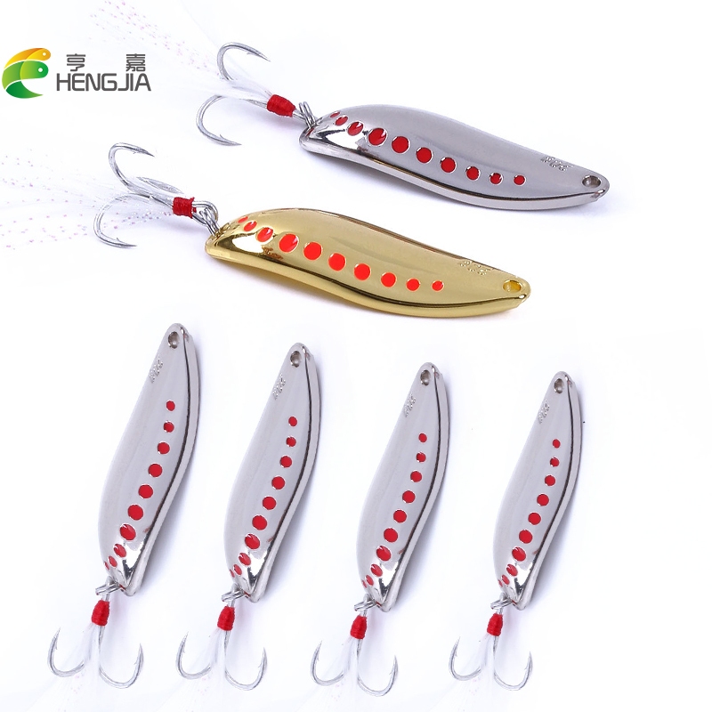 HENGJIA 2pcs Metal Vib Leech Spinners Spoon Lures 7.5g/10g/15g/20g ...