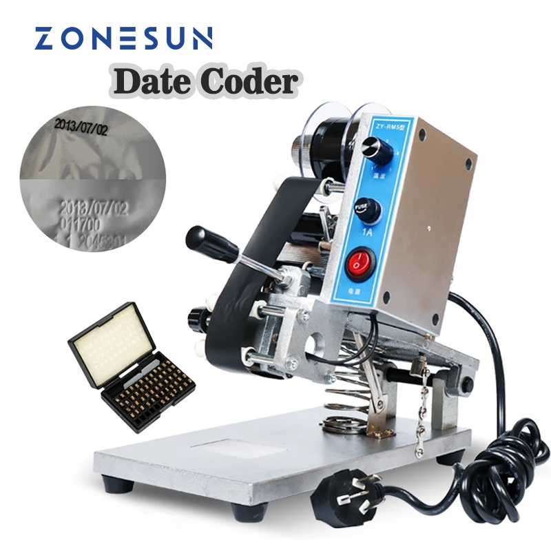 ZONESUN ZY-RM5 Coding Machine Color Ribbon Hot Printing Machine Heat ...