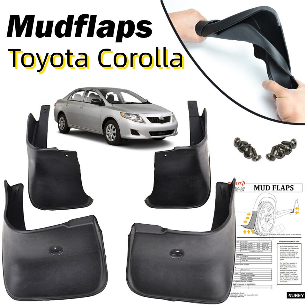 Toyota Corolla 1988-2023 Mud Flaps Splash Guards Mudguard Mudflap Front ...