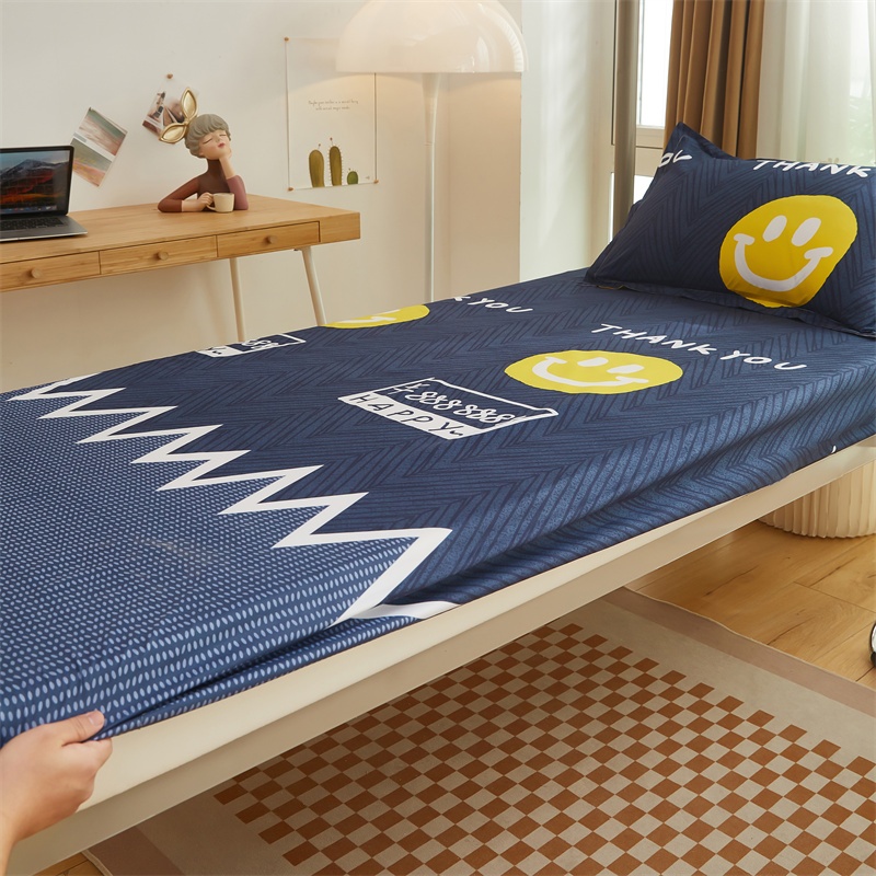 DANSUNREVE Fitted cadar murah bed sheet Kit linen katil murah black ...