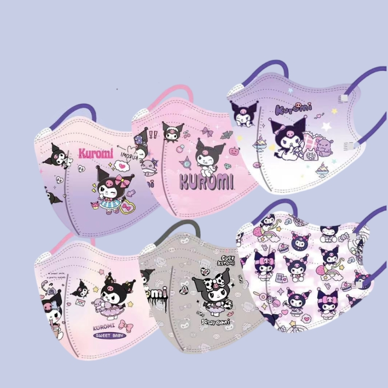 【3-12 years old】 30pcs Sanrio 3D mask Kuromi cartoon Dust christmas ...