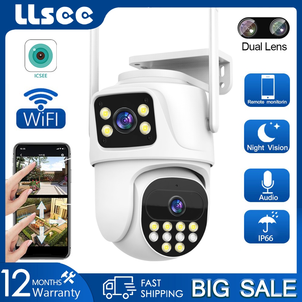 LLSEE (app icsee) HD 8.0MP cctv wireless outdoor camera wifi 4K home ...