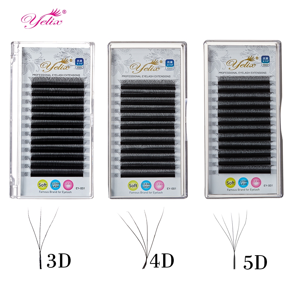 Yelix 5D W Shape Eyelash Extensions 3D/4D/5D Premade Volume Fans ...
