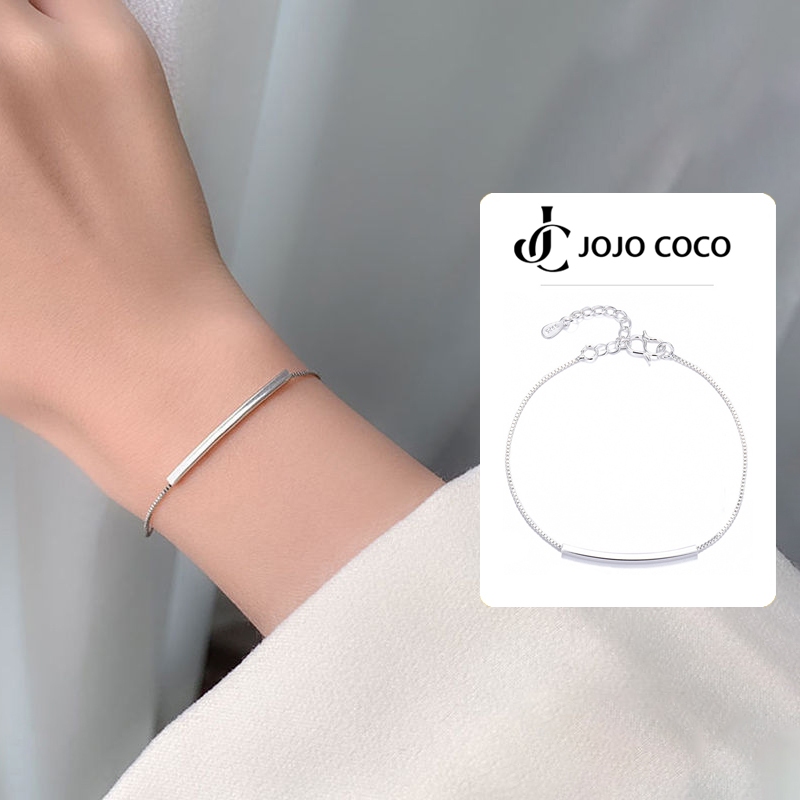 COCOJEWELRY Gelang Charm Silver Bracelet Fashion Simple Adjustable ...