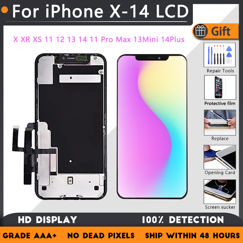 OLED Display For iPhone X XR XS 11 12 13 14 11 Pro Max 13Mini 14Plus ...
