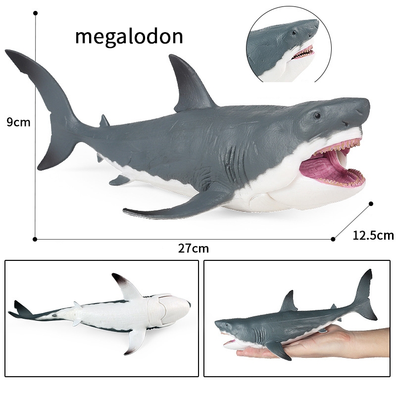 Prehistoric Ocean Overlord Megalodon Shark Simulation Prop Children ...