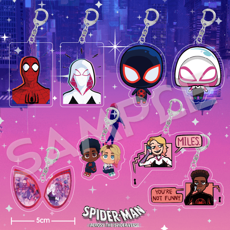 Spider-Man keychain across the Spider-Verse acrylic keychain Gwen/Miles ...