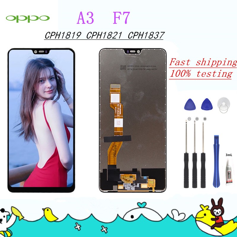 For OPPO F7 LCD OPPO A3 LCD Display Touch Screen Digitizer CPH1819 ...