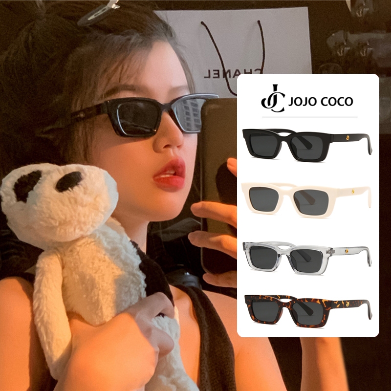 JOJO COCO Ins Sunglasses Jennie Korean Square Frame Glasses Hip Hop ...