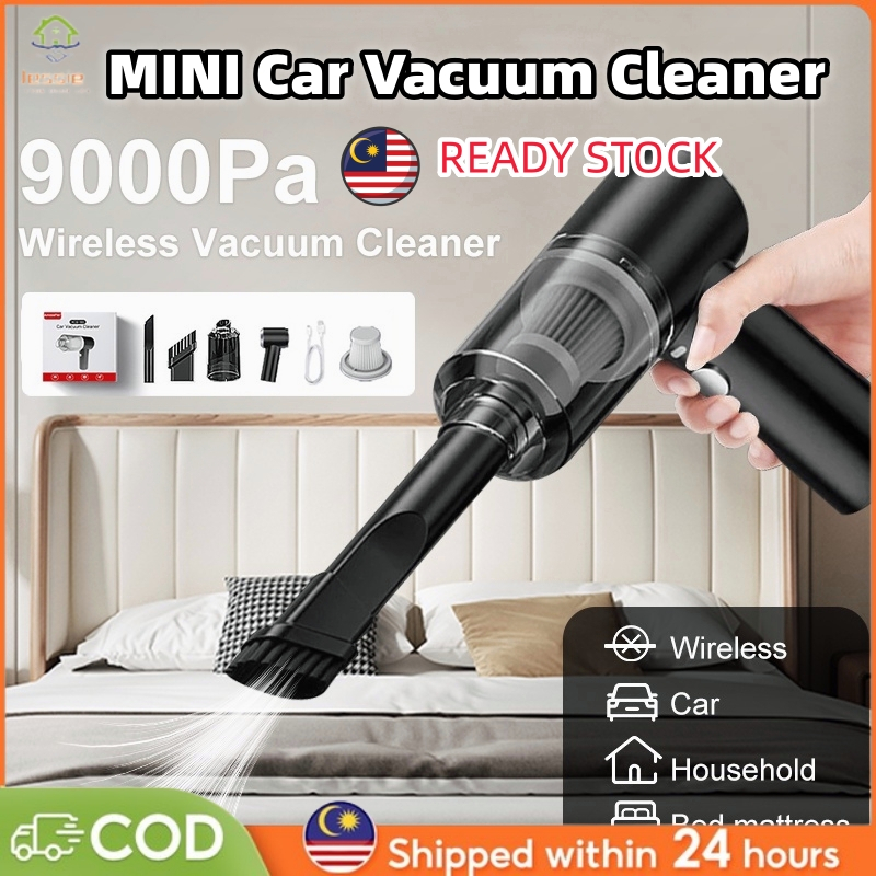【MALAY STOCK】Wireless Rechargeable Mini Car Vacuum Cleaner Pembersih ...