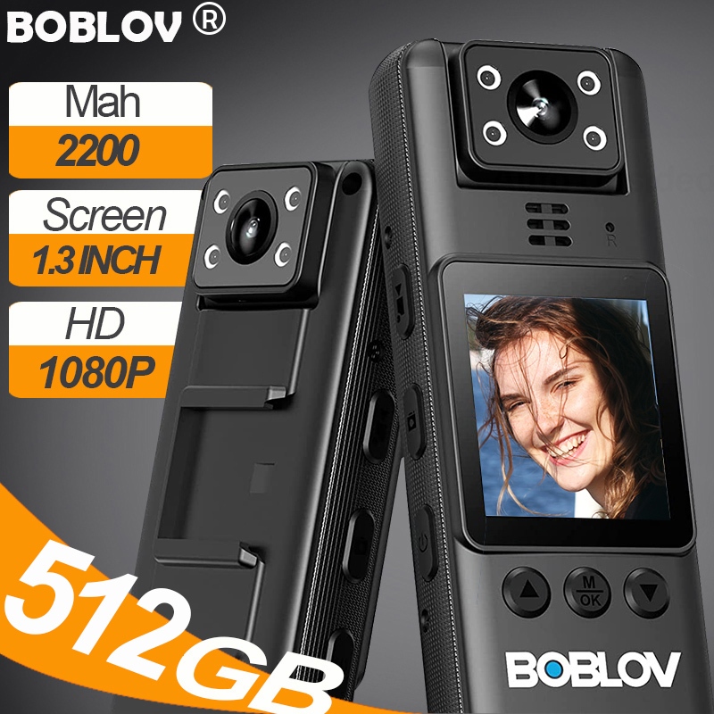 BOBLOV A23 Body Mini Action Poice Camera HD 1080P 128GB 2200MAH Night ...