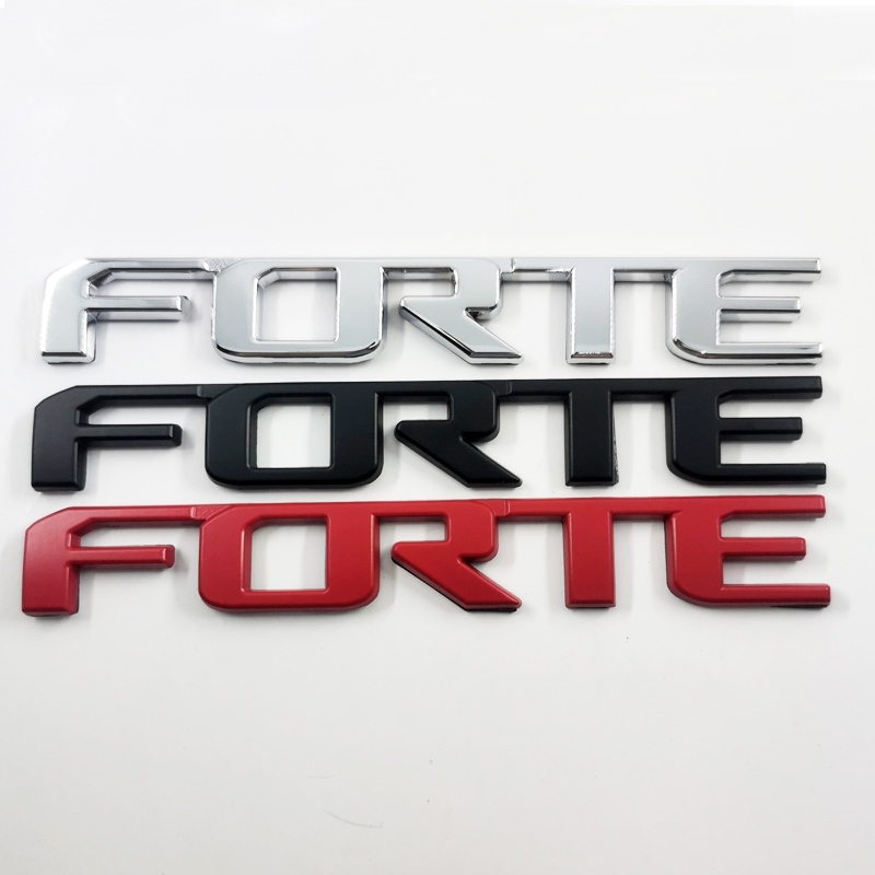 1 x Metal FORTE Letter Logo Car Auto Rear Trunk Lid Emblem Badge ...