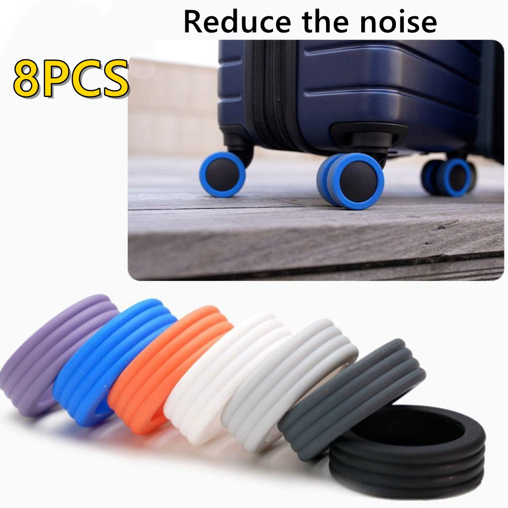 New 8PCS/Set Suitcase Wheels Protection Cover, Reduce Wheel Wear ...