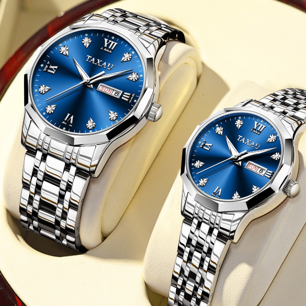 TAXAU Jam Tangan Sweet Couple Besi Original Waterproof Fashion Luxury ...