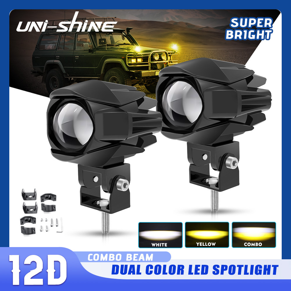 3inch Motorcycle Driving Lights Mini Led Headlights 12V 24V 3000K 6500K ...