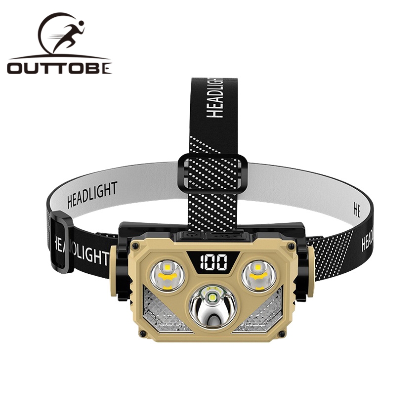 Outtobe LED Headlamp Powerful LED Head Lamp COB XPE Ultra Bright Light ...
