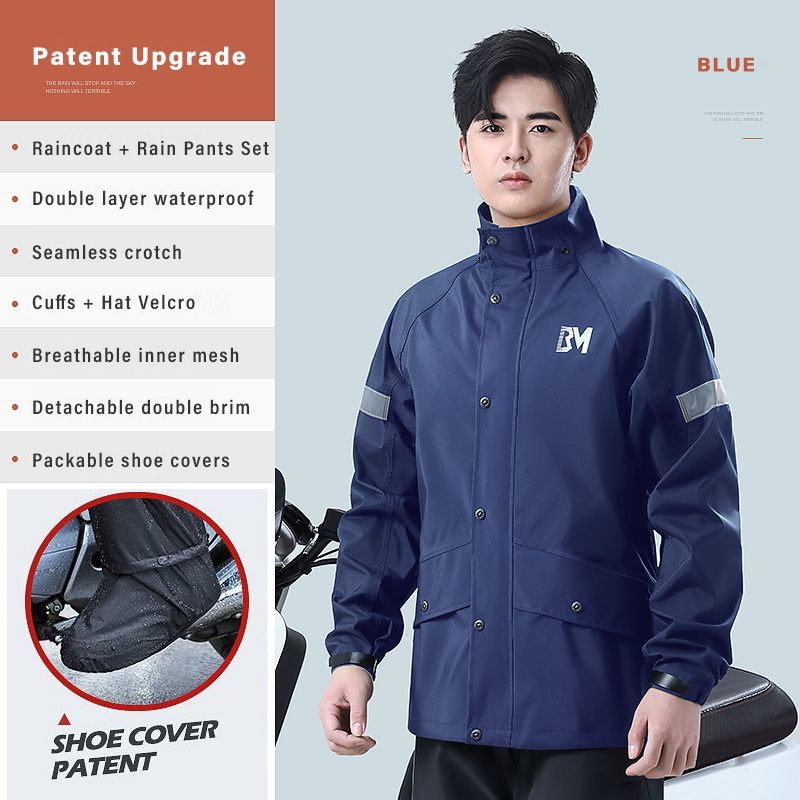 Motorcycle Raincoat Men Women Waterproof 100% Rider Rain coat Suit ...