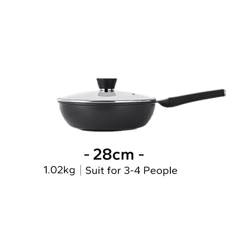 Redchef Nonstick Ti-Ceramic Wok Non Toxic, PFAS PTFE & PFOA Free Deep ...