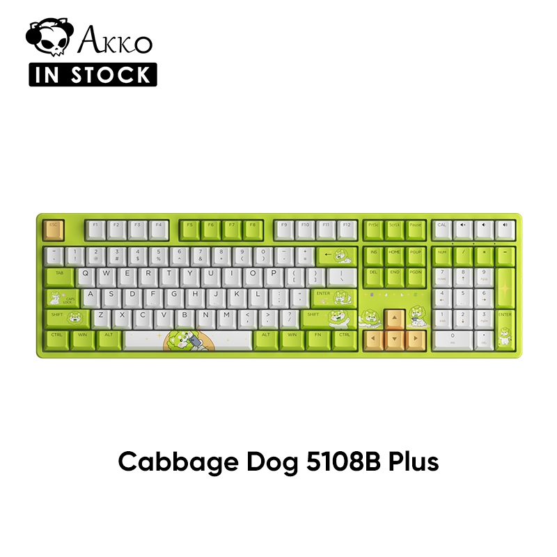 AKKO Cabbage Dog Plus RGB Wireless Mechanical Gaming Keyboard 108-key ...